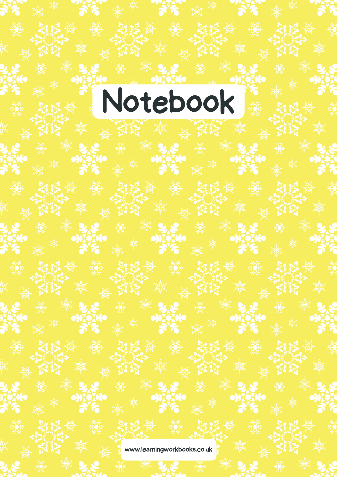 Snowflake A4 Lined Notebook 24 (downloadable digital product ...