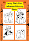 Happy Black Cats Halloween Colouring Book (downloadable digital produc ...