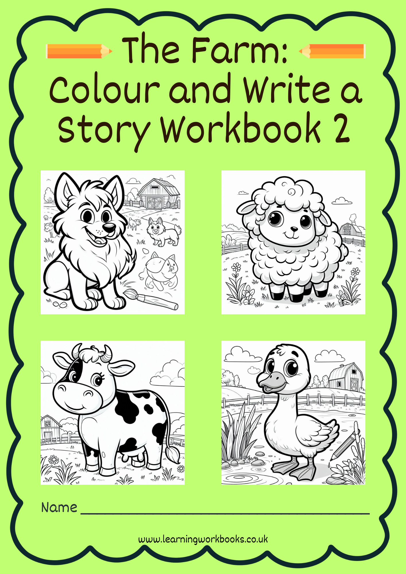 The Farm: Colour and Write a Story Workbook 2 (downloadable digital pr ...
