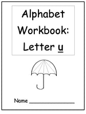 Alphabet Workbook Letter U (downloadable digital product) – Learning ...