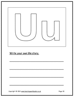 Alphabet Workbook Letter U (downloadable digital product) – Learning ...