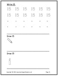 Numbers 11-15 (downloadable digital product) – Learning Workbooks